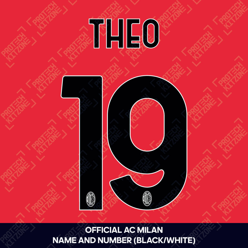 Theo 19 (Official AC Milan 2023/24 Home Club Name and Nu ...